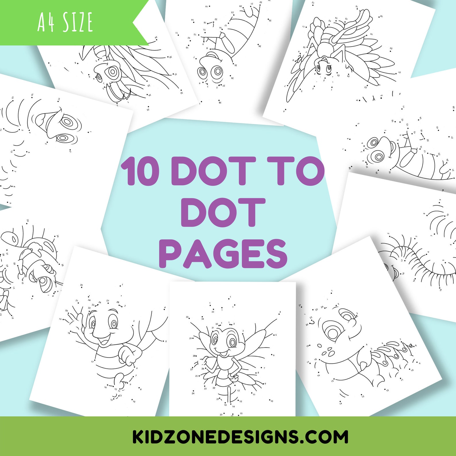 Bug Activity Pack 2: Colouring Dot to Dot Tracing Mazes | Etsy