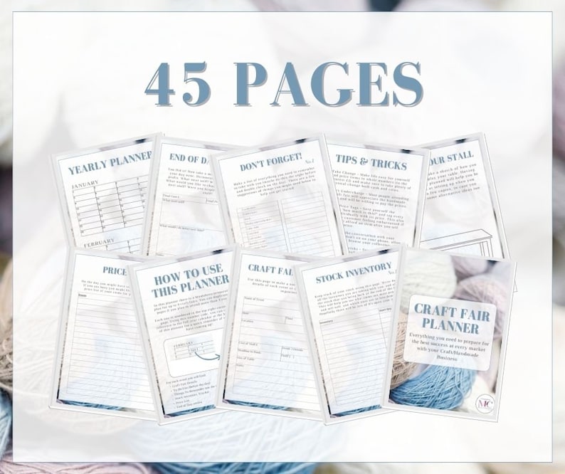 PRINTABLE Craft Fair Planner // Digital Planner, Small Business Market ...