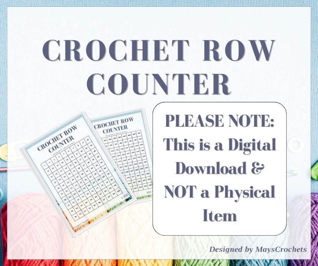 Printable Crochet Row Counter // - Etsy