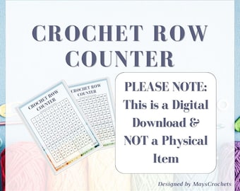 Row Counter Sheet Knitting Crochet and Amigurumi Planner Stitch Counter ...