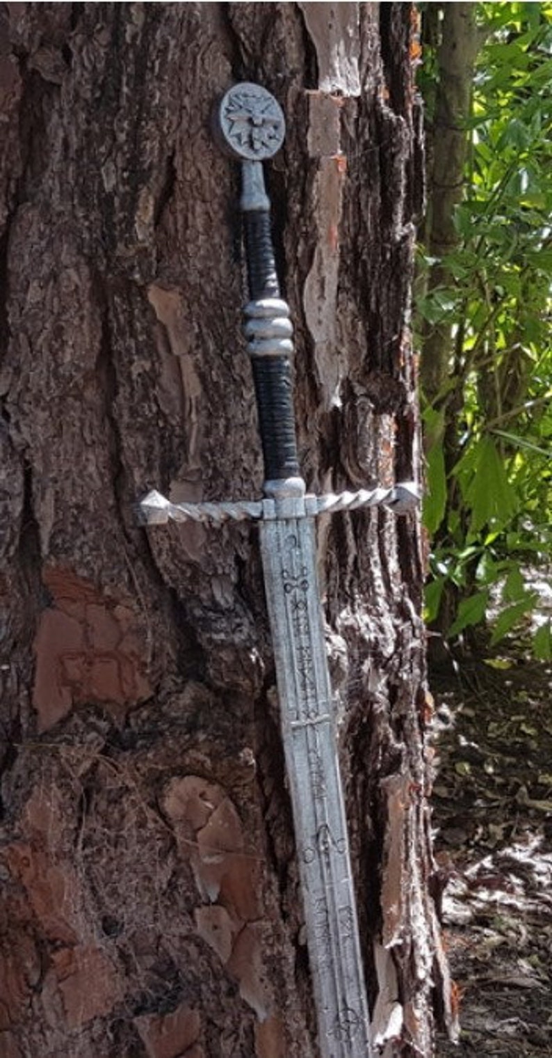 Witcher Wolven Silver Sword Steel Sword - Etsy