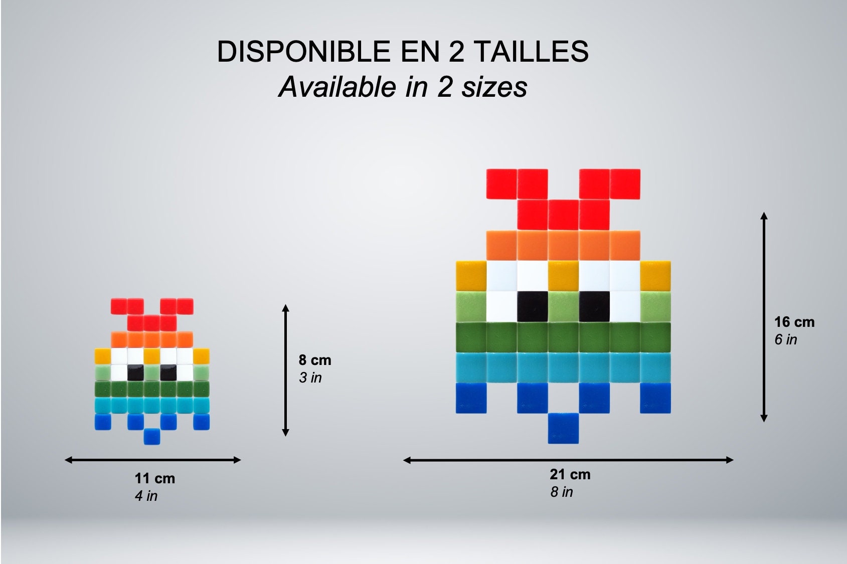 Pixel Art Kit & Space Invaders rainbow Vader by - Etsy