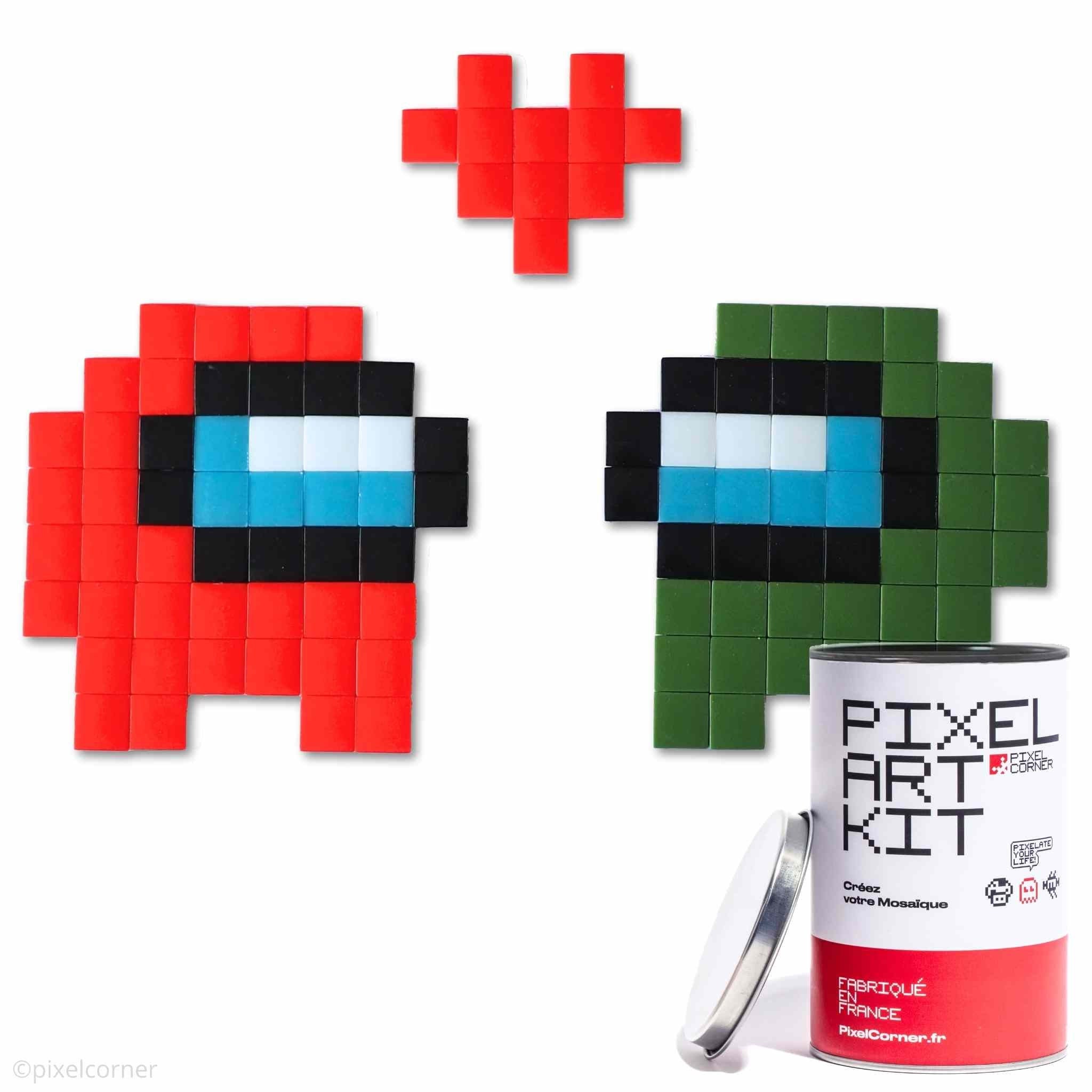 Pixel Art Kit & Space Invader love Among Us by Pixelcorner.fr - Etsy