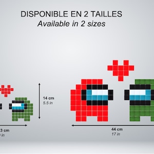 Pixel Art Kit & Space Invader love Among Us by - Etsy