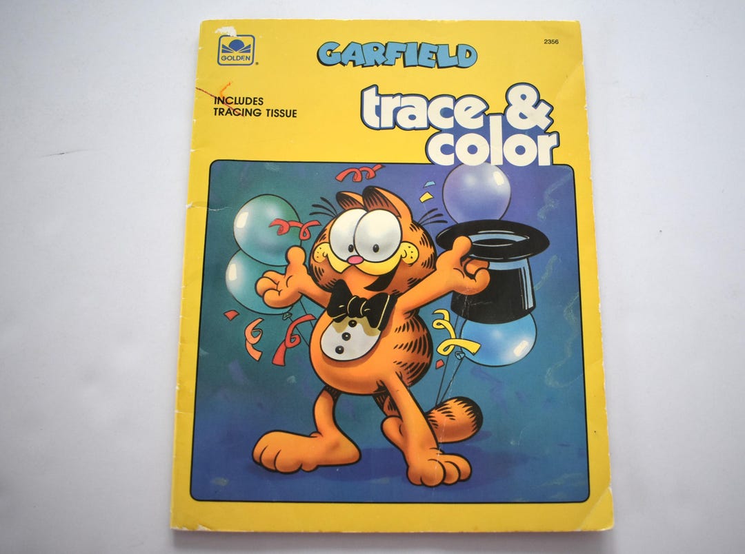 Garfield Trace & Color Book (1988) - Etsy