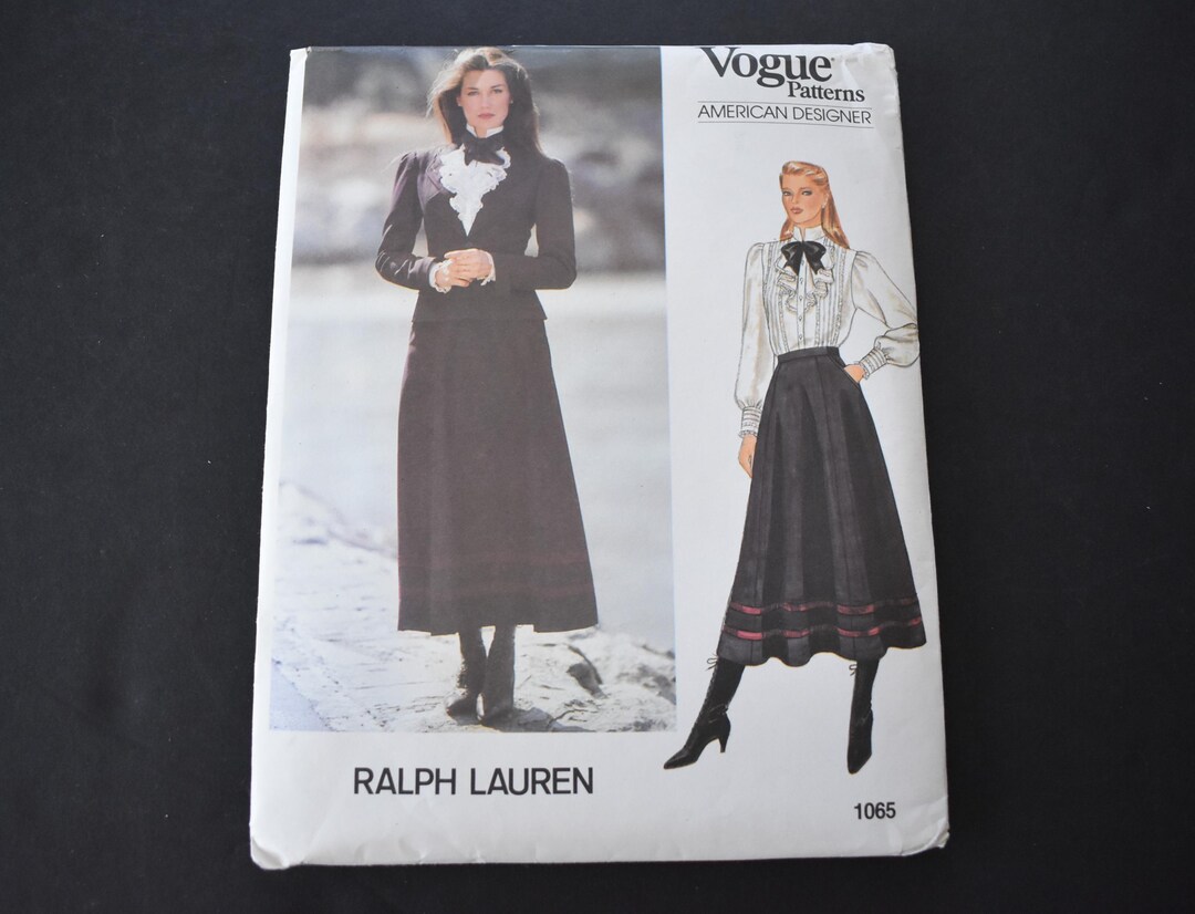 Ralph Lauren Vogue 1065 Sewing Pattern - Misses Size 14 Jacket, Skirt ...