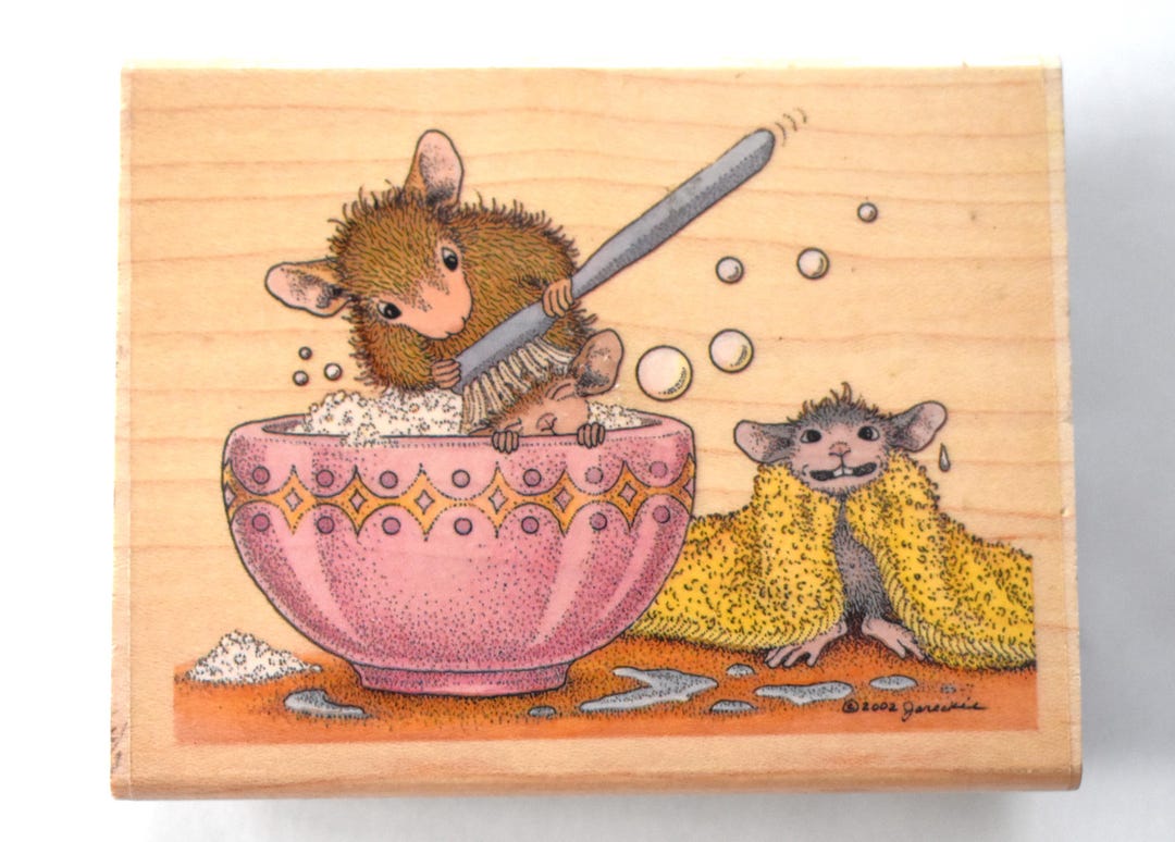 RARE Mouse Wash Stampabilities House Mouse Rubber Stamp - Etsy