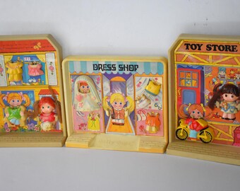 Dolly Pops Poptown Play Set Knickerbocker Toys 1978 - Complete W/extras ...