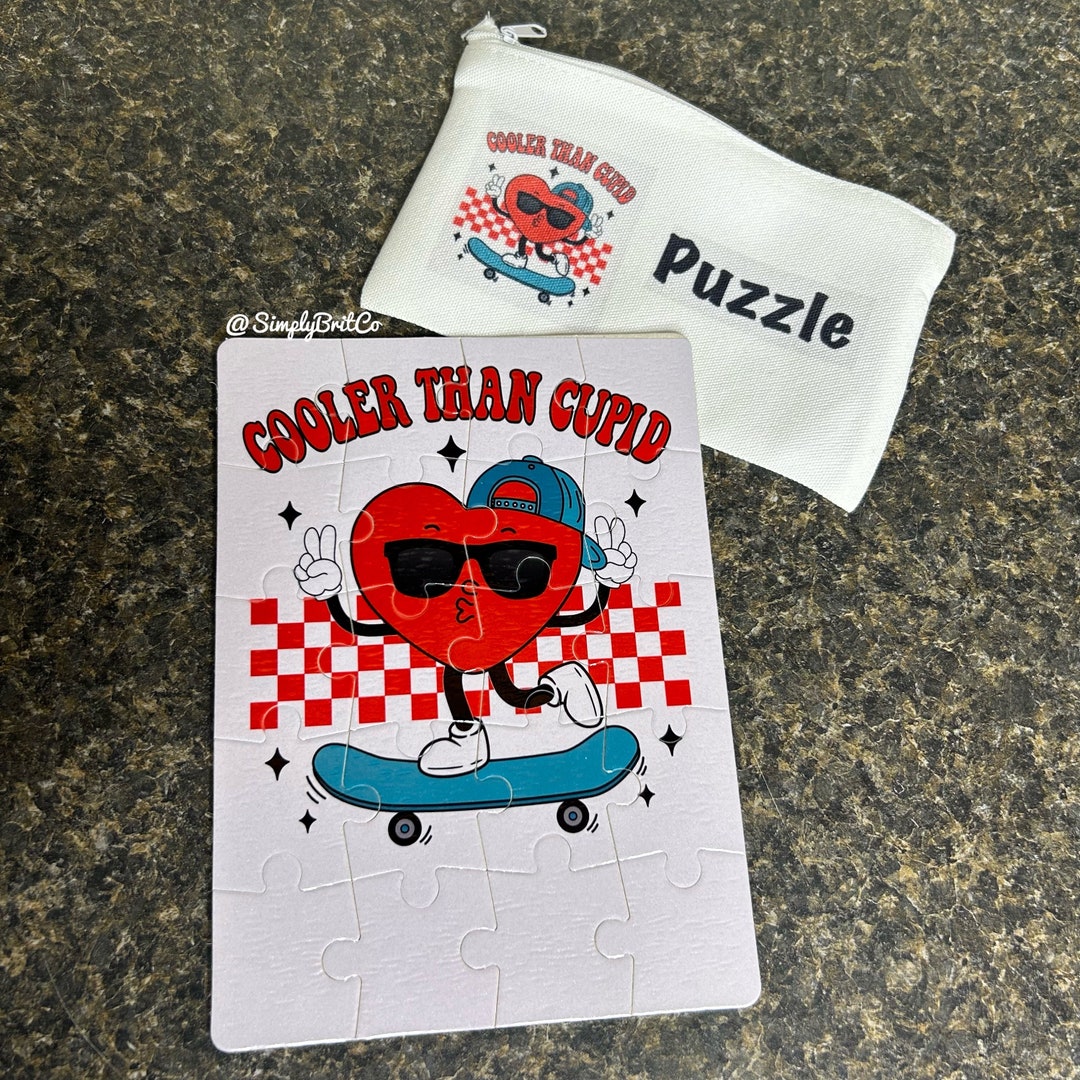 Cooler Than Cupid Puzzle Kids Puzzle Valentines Day Gift - Etsy
