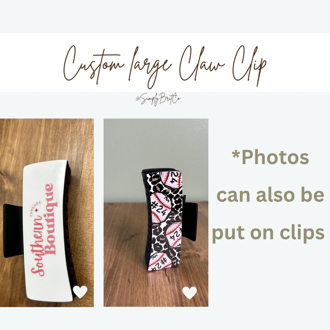 Custom Large Hair Claw Clip | Claw Clip | Personalized Gift for Her ...