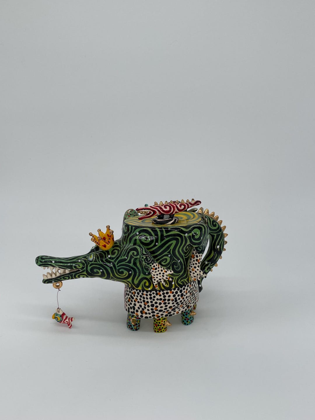 The Alligator Teapot, Ceramic Sculpture, Ceramic Art, Clay Sculpture ...