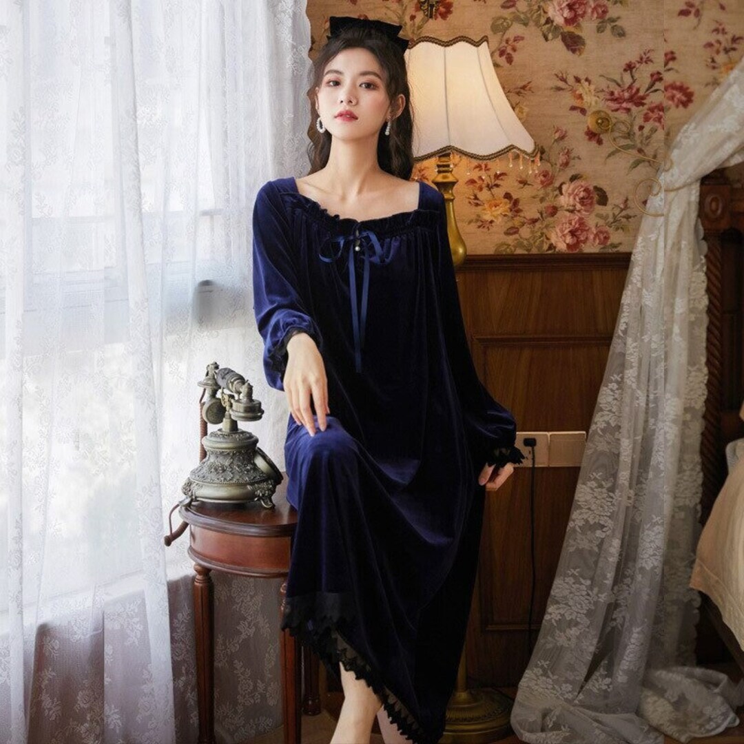 Vintage Victorian Velvet Nightgown Vintage Night Dress - Etsy