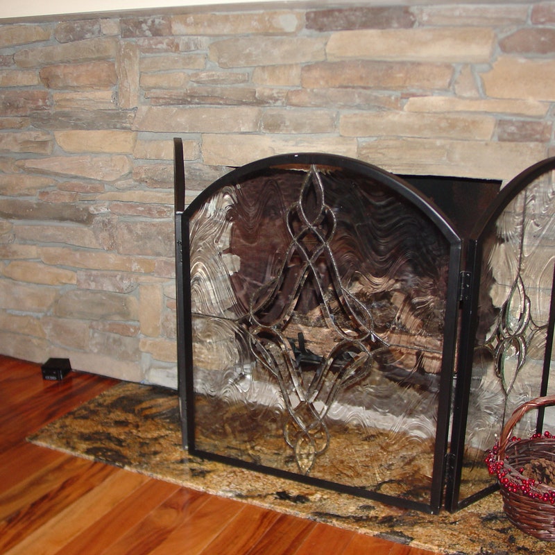 Stained Glass Fireplace Screen - Etsy