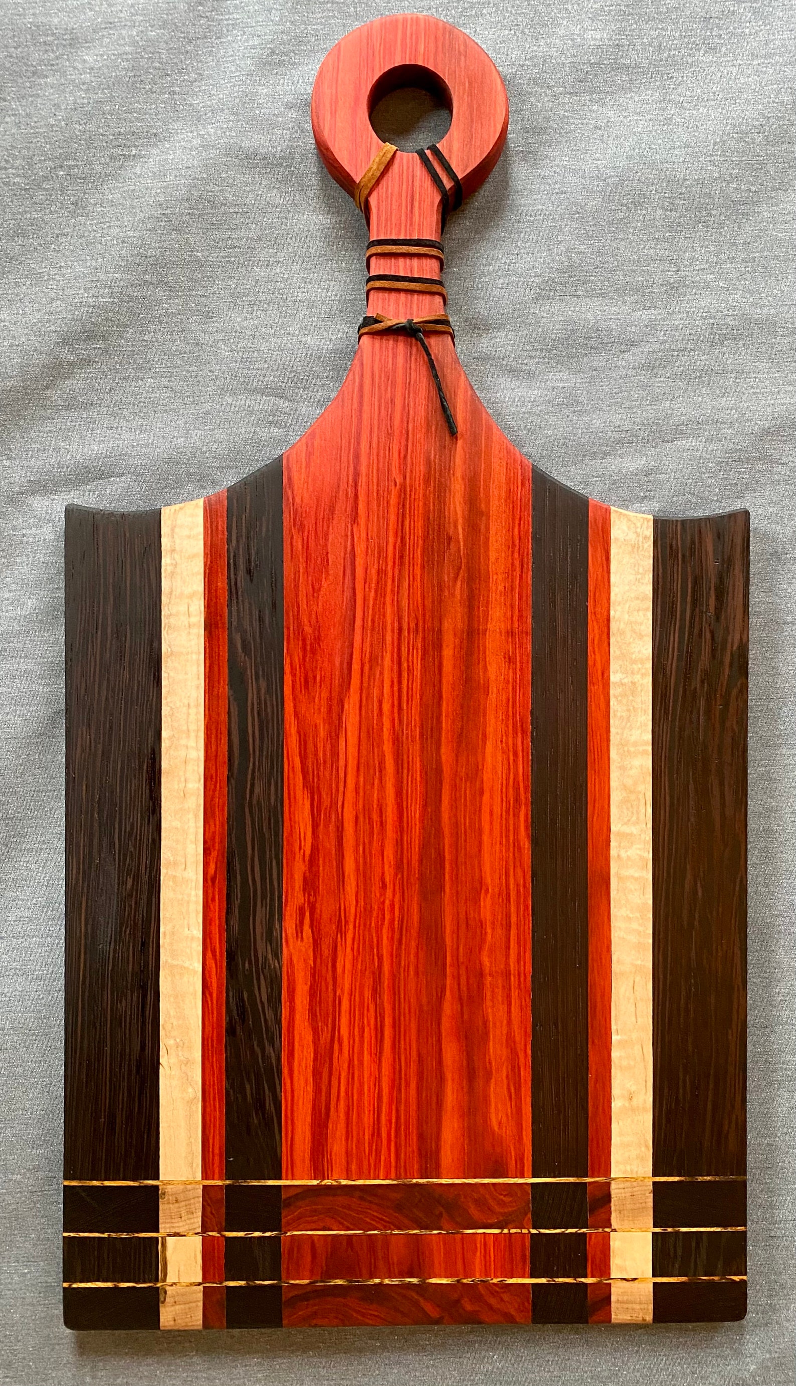 Exotic Hand Crafted Charcuterie Board With Bocote Inlay and Design is ...