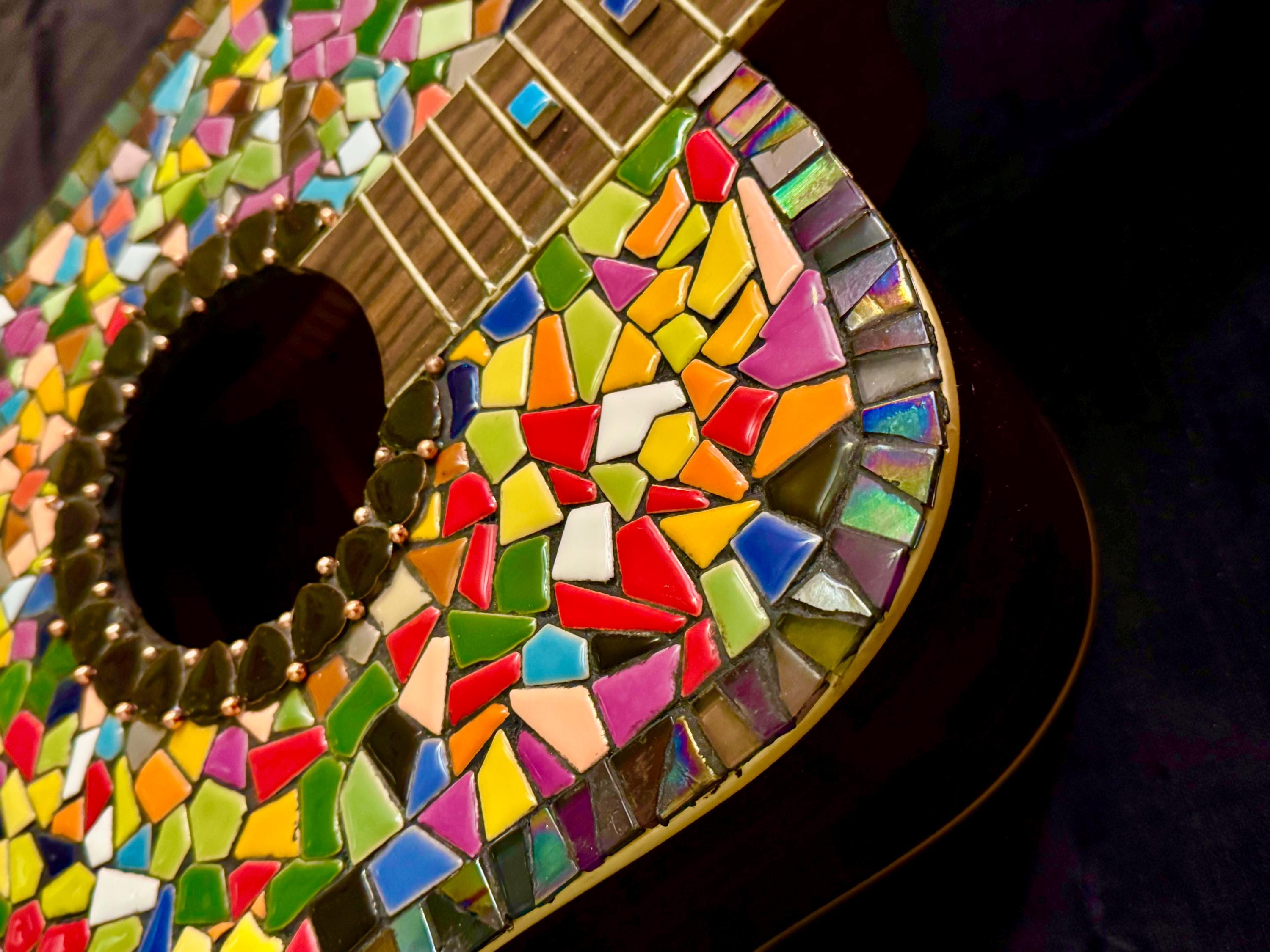 Acoustic Guitar Mosaic Wall Art - Etsy