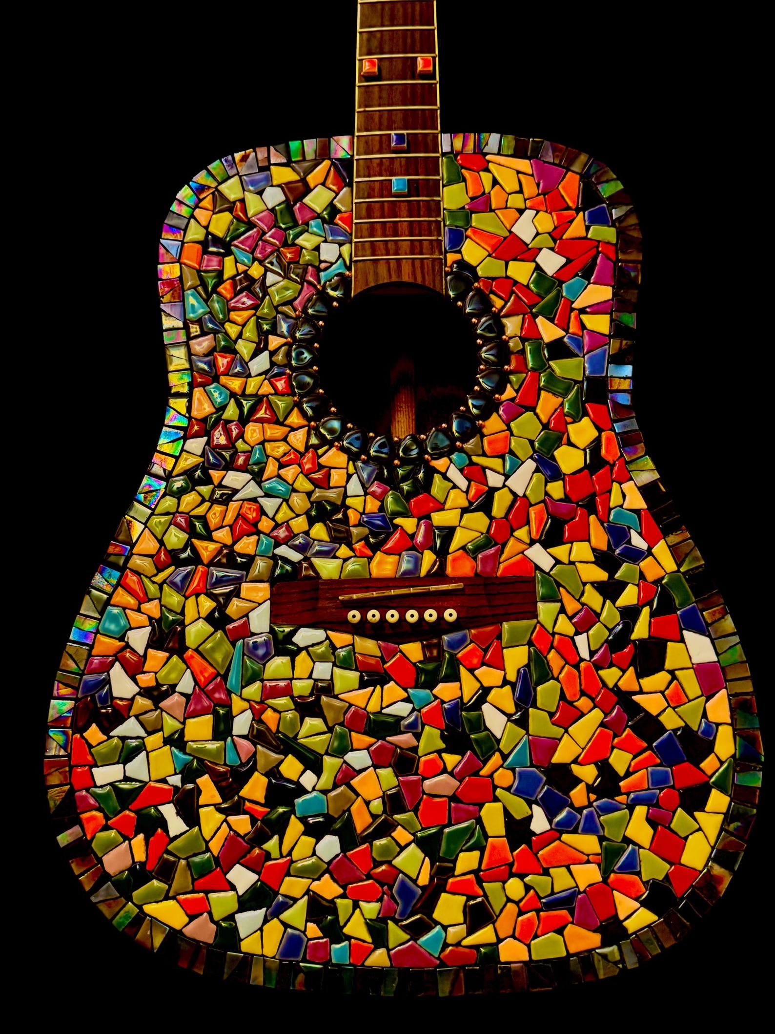 Acoustic Guitar Mosaic Wall Art - Etsy