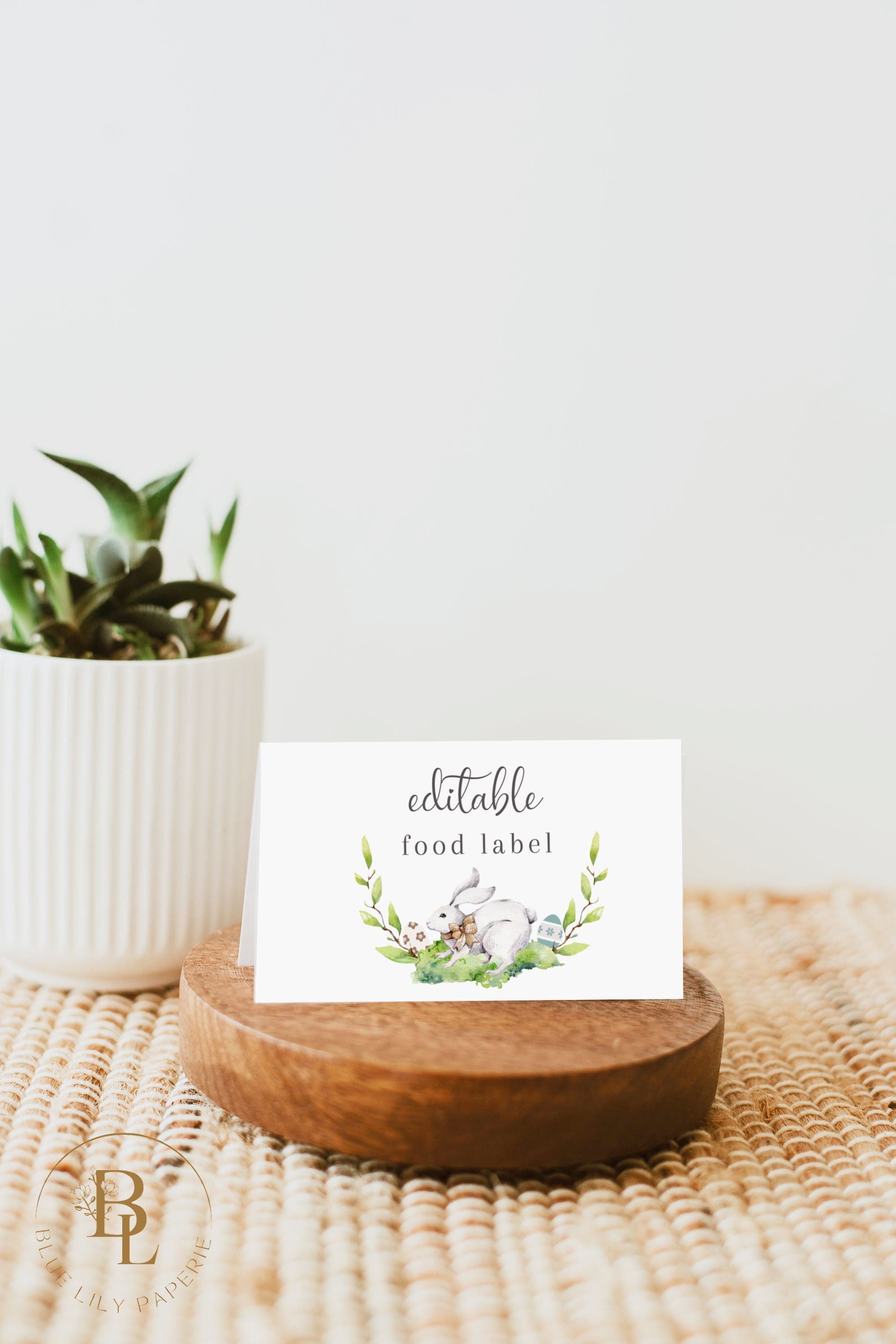 Easter Buffet Card Template, Food Card, Printable Buffet Card ...