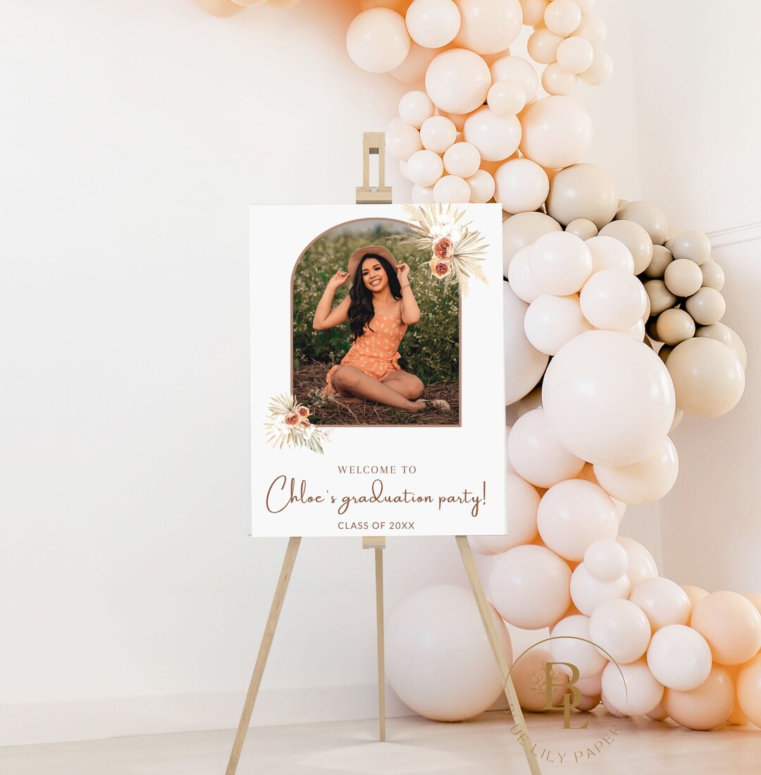 Boho Graduation Party Welcome Sign Template, Boho Graduation Party ...