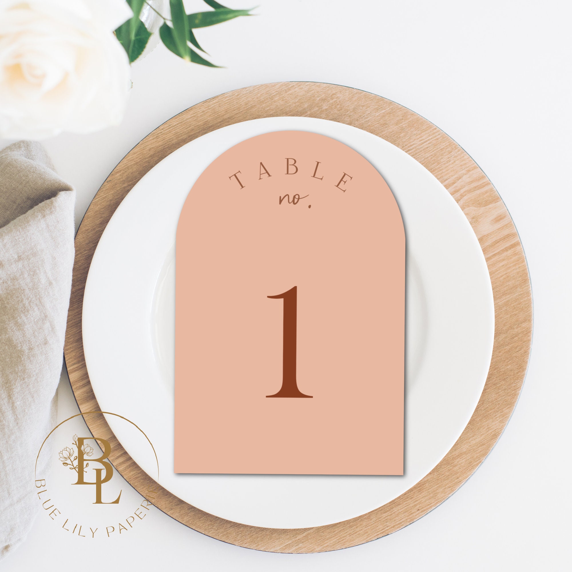 Arched Wedding Table Numbers Boho Table Number Template - Etsy