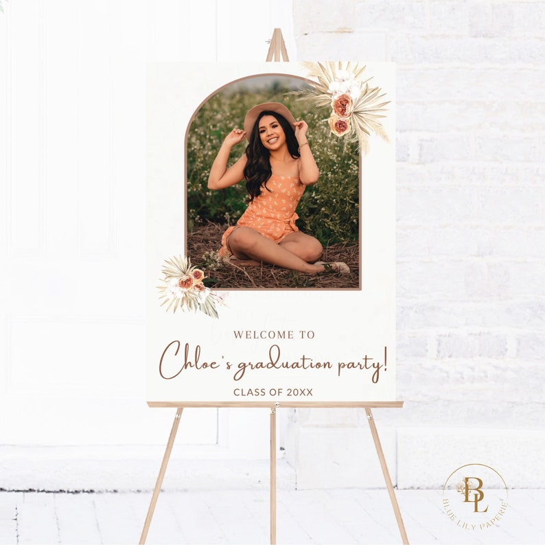 Boho Graduation Party Welcome Sign Template, Boho Graduation Party ...