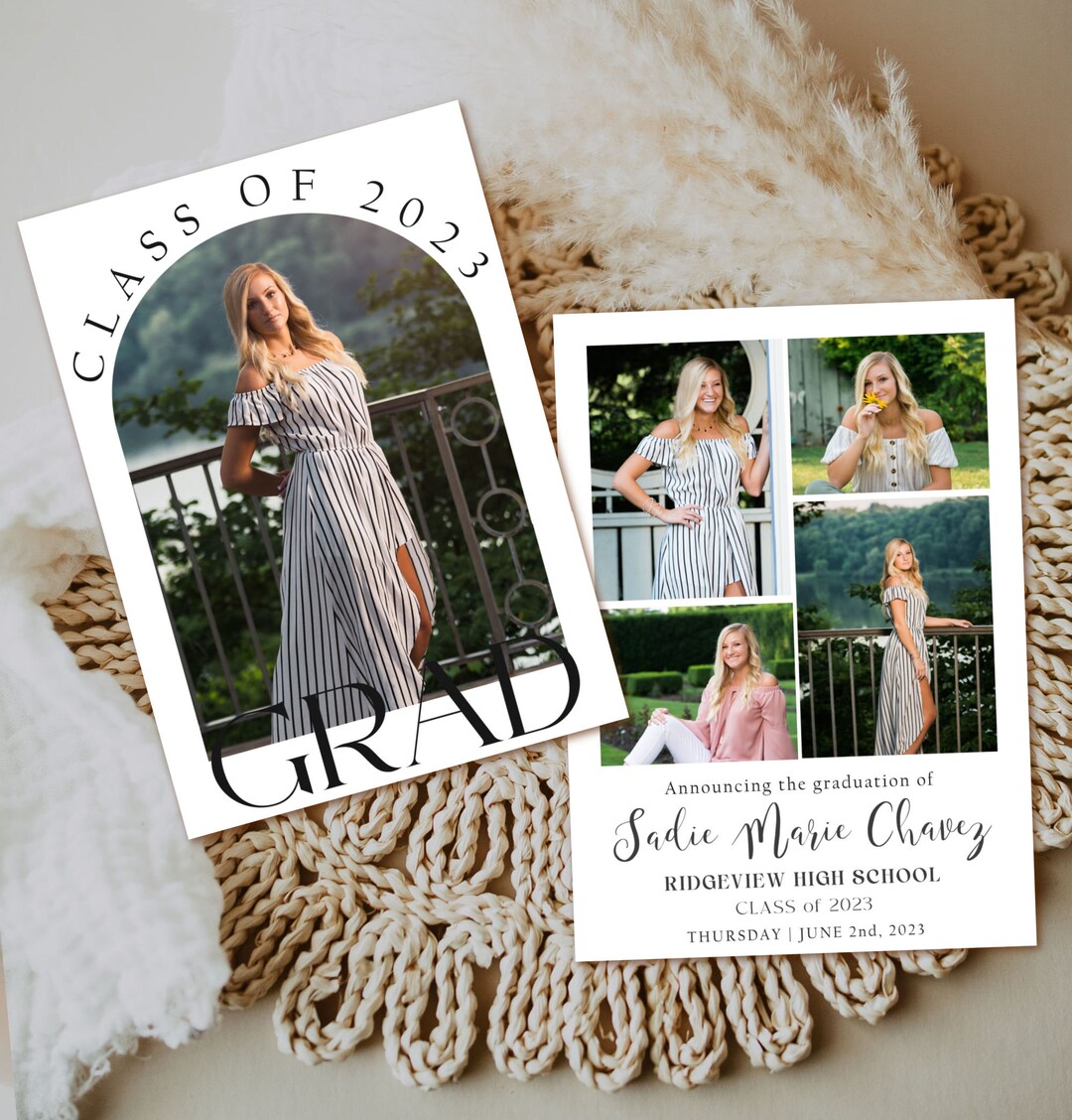 Graduation Announcement Template, Graduation Announcement, Boho ...
