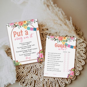 Fiesta Bridal Shower Game Bundle, Editable Bridal Shower Game Templates ...