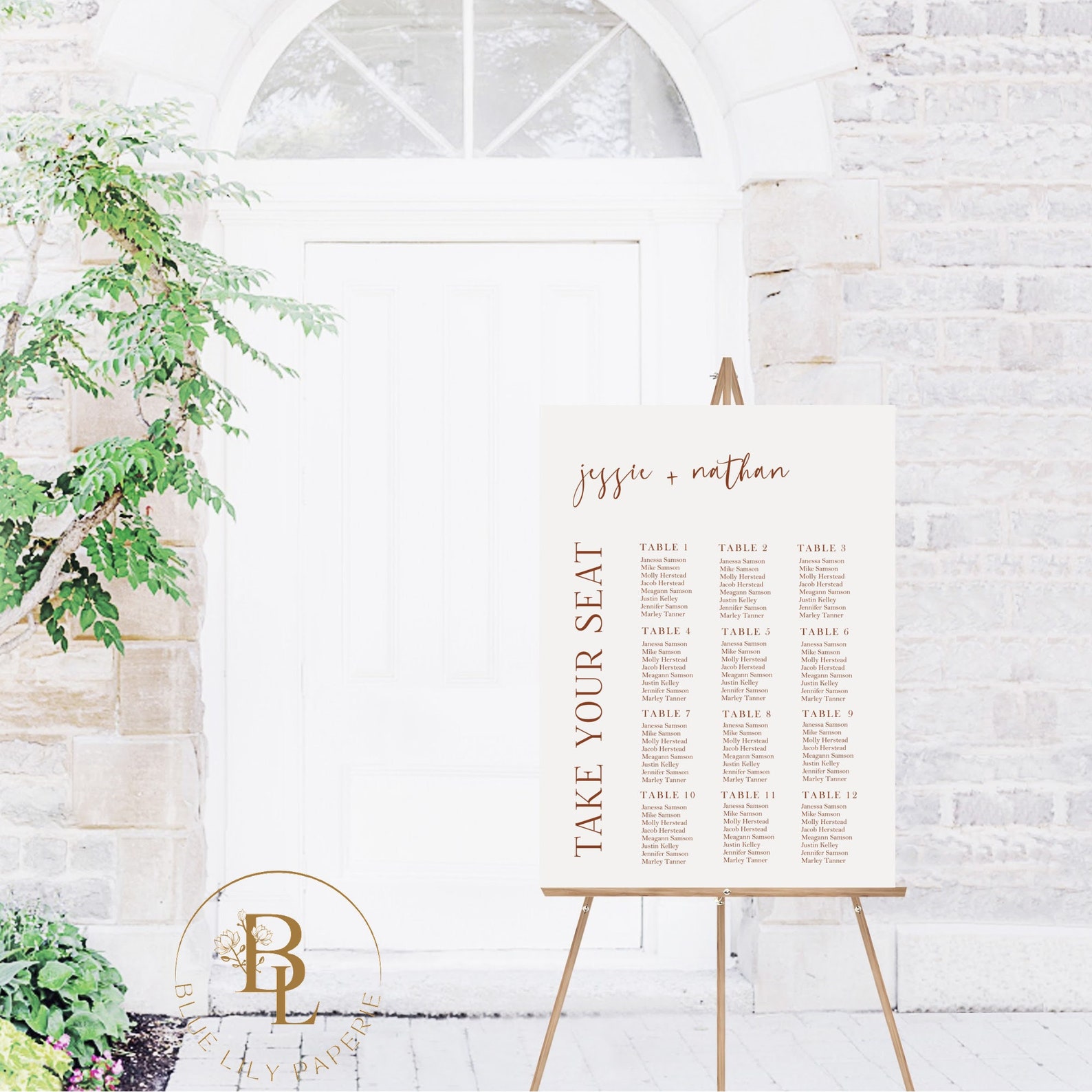 Minimal Wedding Seating Chart, Boho Seating Chart, Modern Wedding ...