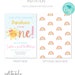Sunshine Birthday Invitation | Cute Sunshine Rainbow Birthday Invite ...