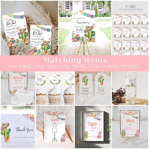 Fiesta Bridal Shower Game Bundle, Editable Bridal Shower Game Templates ...