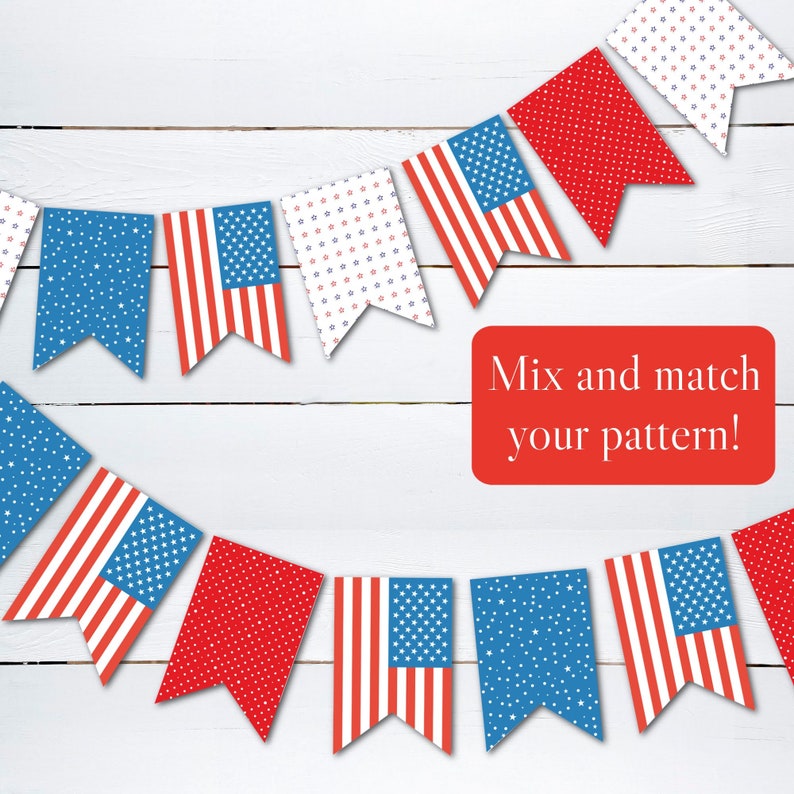 Fourth of July Printable Banner, 4th of July Banner, DIY Printable ...