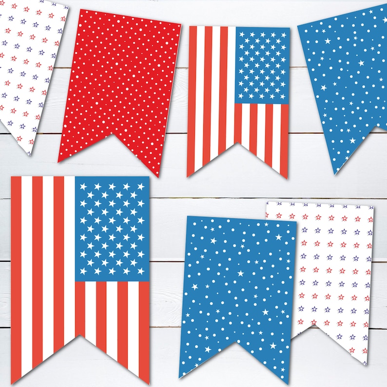 Fourth of July Printable Banner, 4th of July Banner, DIY Printable ...