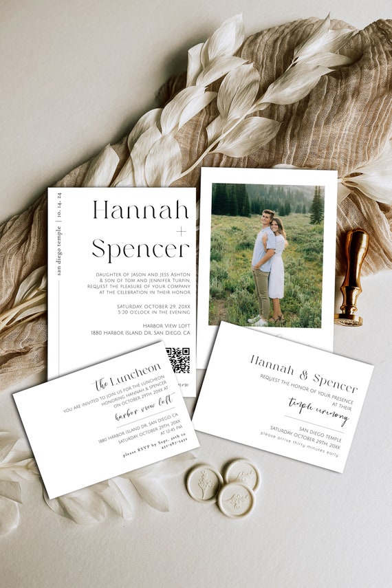 Lds Wedding Invitation Templates Lds Wedding Invitations & Templates