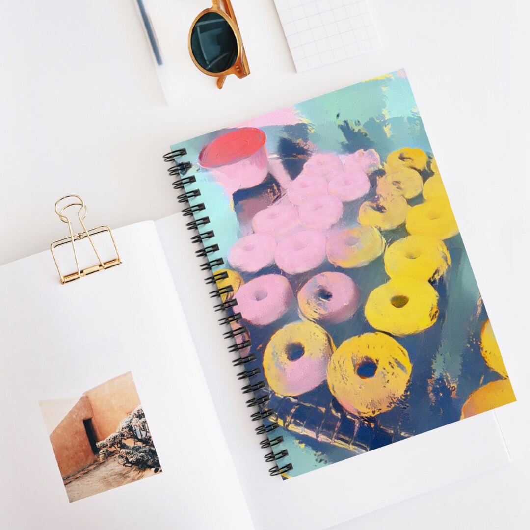Donuts Graphic Print Original Art Spiral Notebook - Etsy