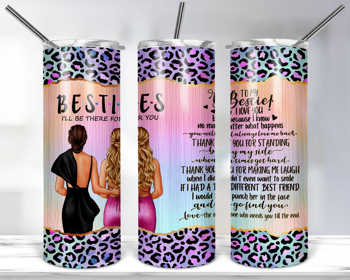 Party Besties Tumbler Design 20oz Skinny Tumbler Template for - Etsy