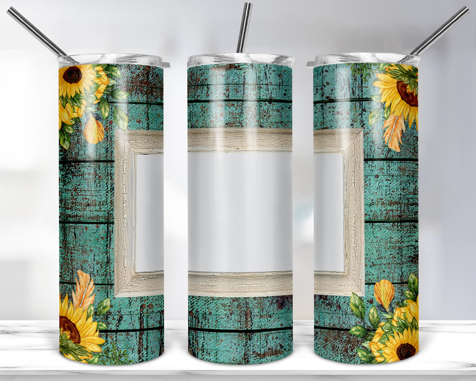 Sunflower Single Frame Wood Picture Single Frame Tumbler - Etsy