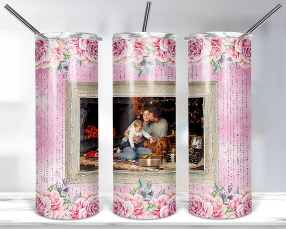 Single Frame Floral Wood Photo Sublimation Design 20oz Skinny - Etsy