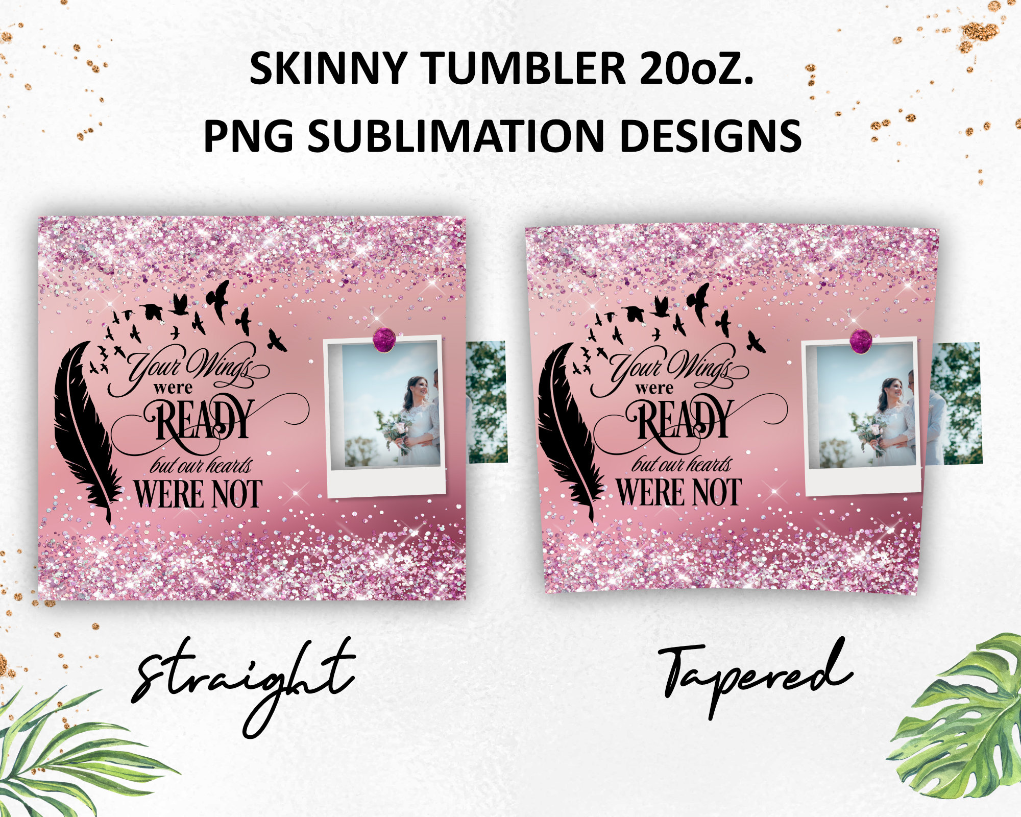 Memorial Picture, Memorial Sublimation Designs 20oz Skinny Tumbler PNG ...