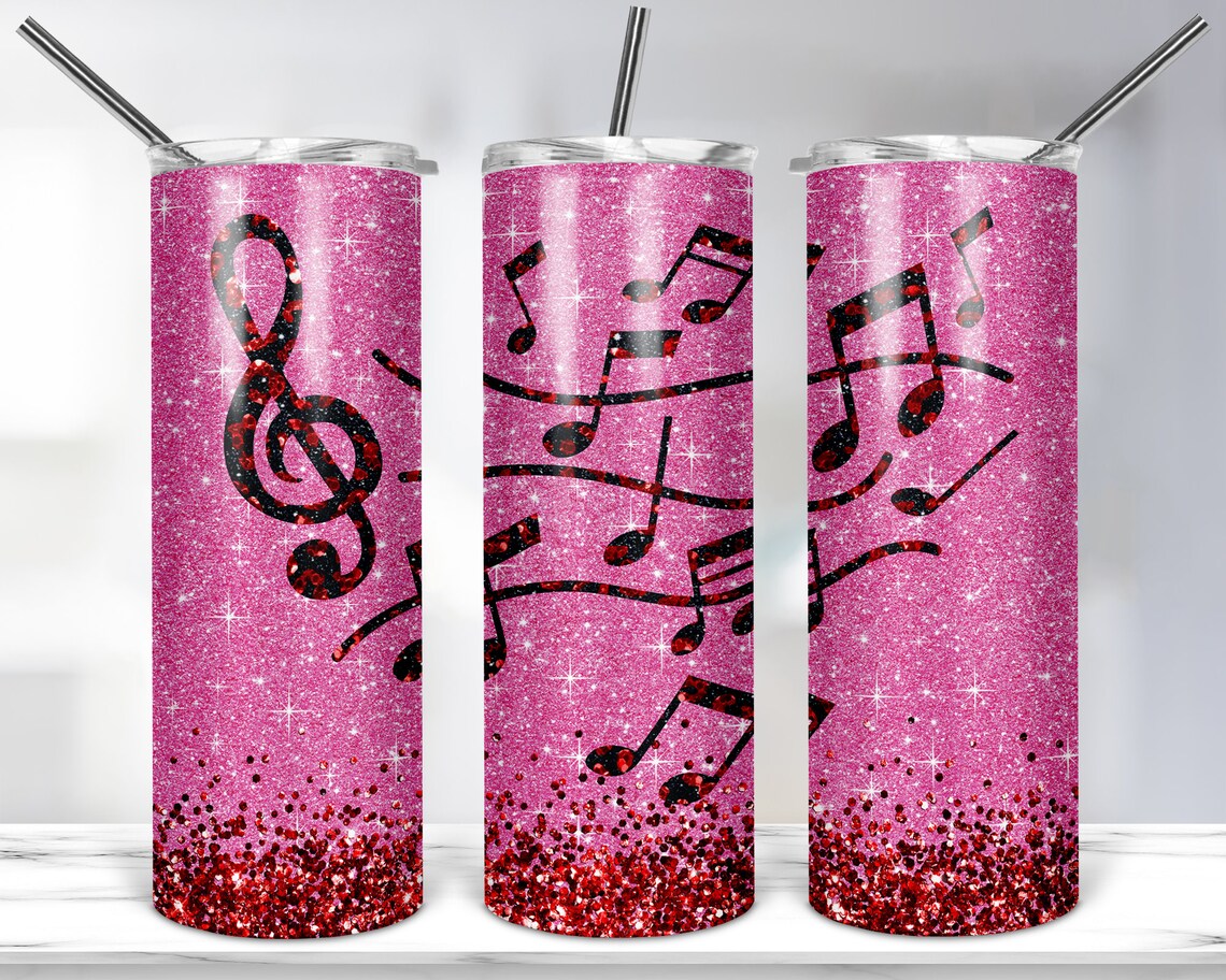 Music Notes Sublimation Designs 20oz Skinny Tumbler - Etsy