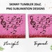 Music Notes Sublimation Designs, 20oz Skinny Tumbler Sublimation ...