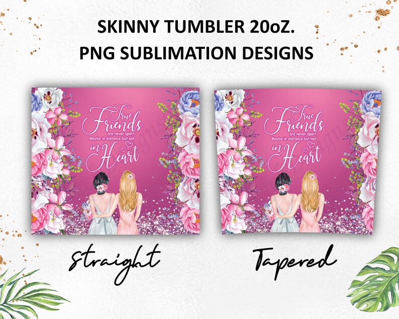 True Friends Are Never Apart Maybe Tumbler Design 20oz Skinny - Etsy