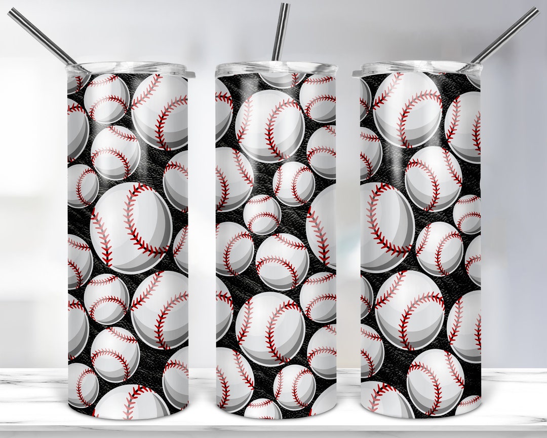 Seamless Baseball Laces Tumbler Design, 20oz Skinny Tumbler Template ...