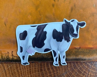 Vinyl Water Proof Highland Cow Sticker, Cute Cow Sticker, Car Bumper ...