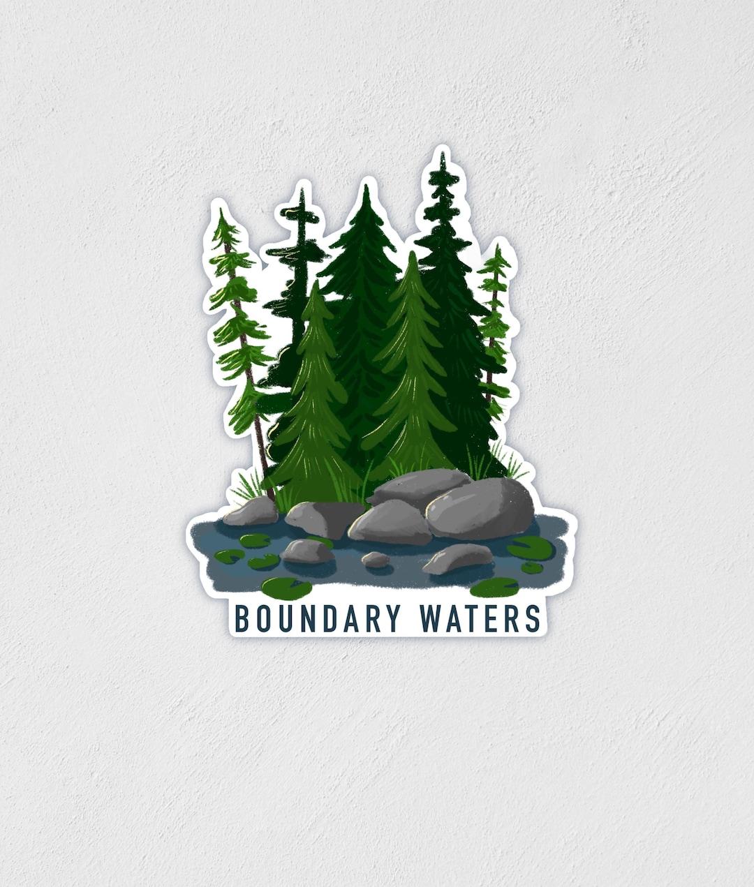Boundary Waters Sticker: Hand-drawn Waterproof BWCA Decal - Etsy