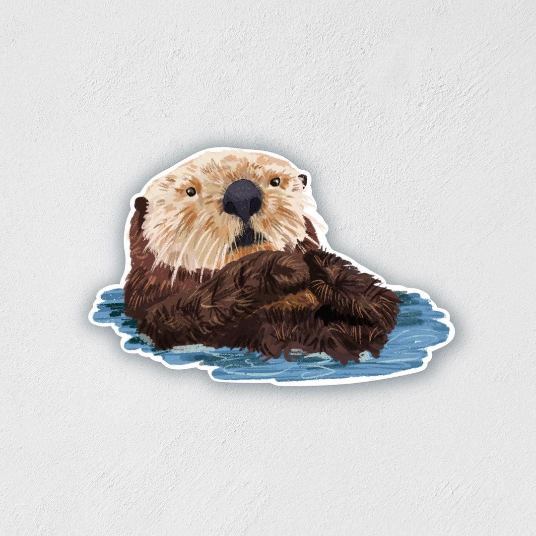 Otter Sticker: Waterproof Wildlife Decal - Etsy