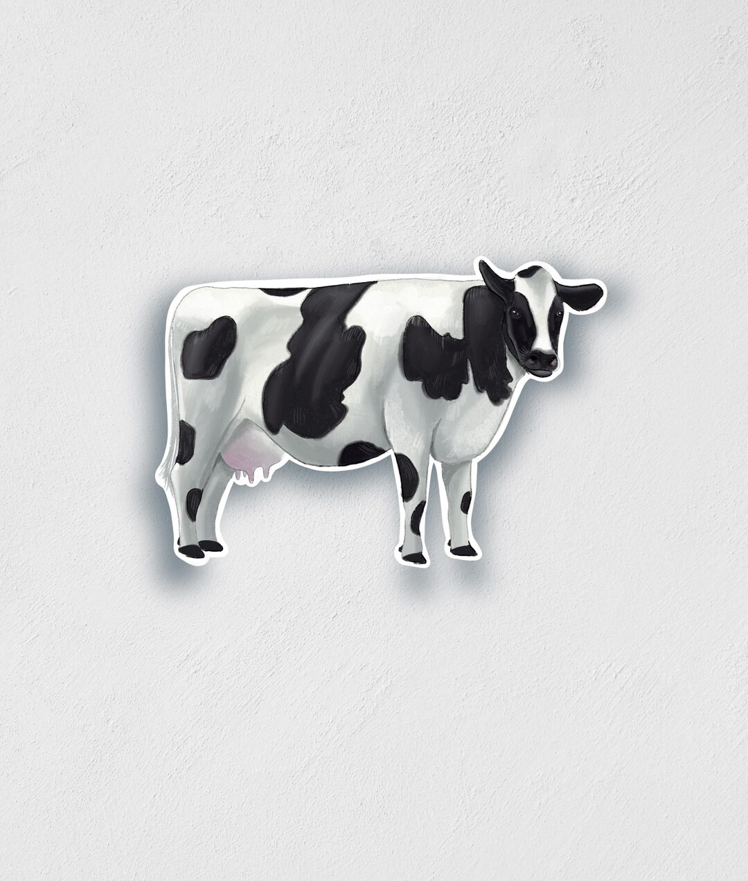 Cow Sticker | Farm Animal Sticker | Waterproof Decal | Water Bottle ...