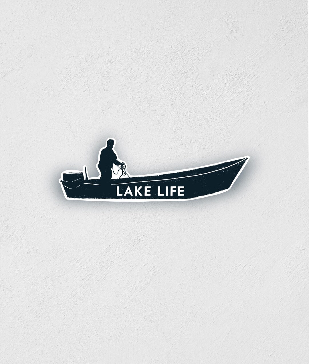 Lake Life Boat Sticker: Waterproof Fishing Decal (3