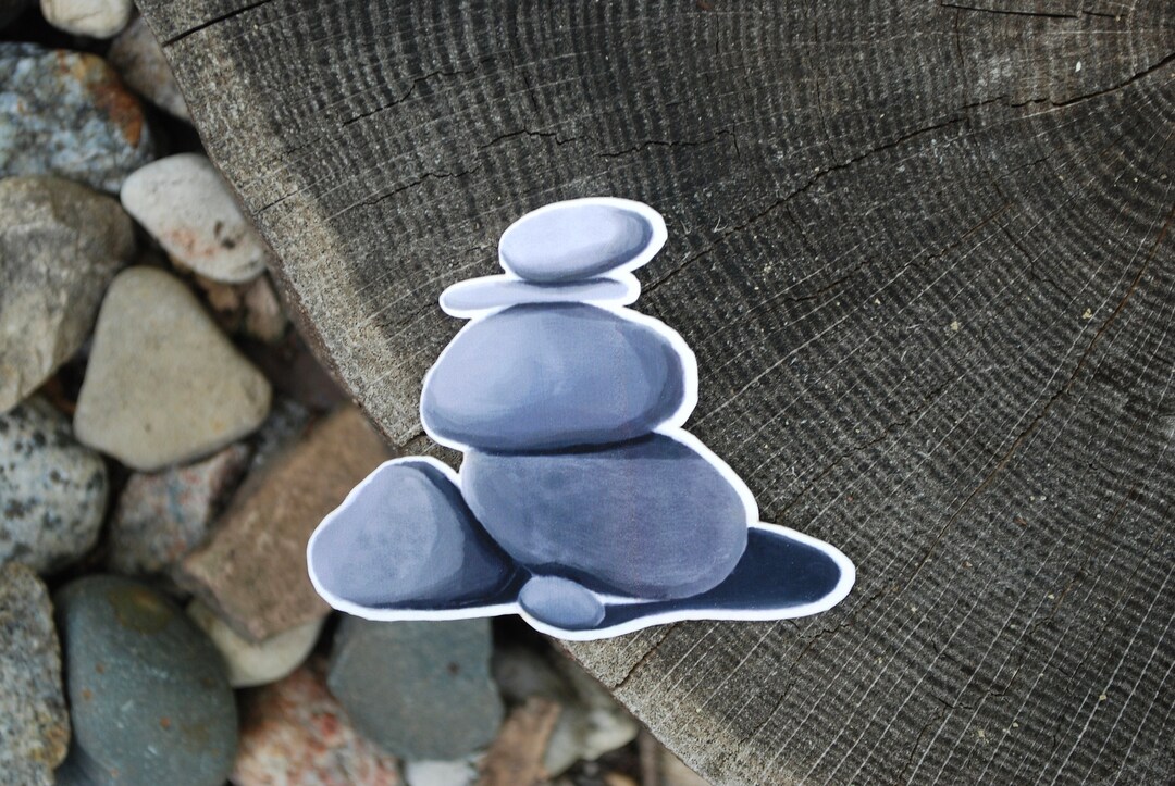 Rocks Sticker Waterproof Sticker Stacked Rocks Decal Laptop Decal ...