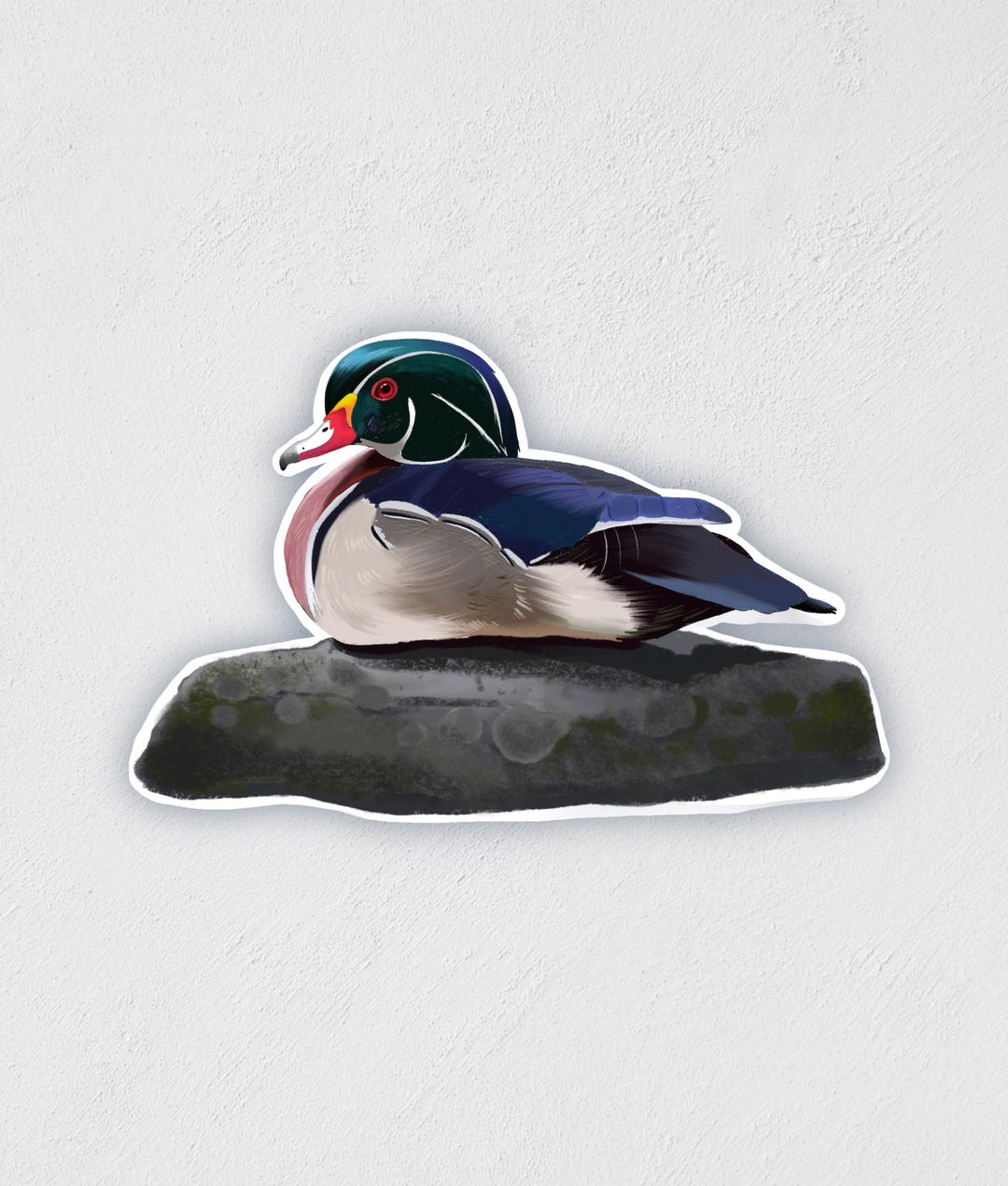 Wood Duck Sticker: Waterproof Decal, Hand-drawn Art - Etsy