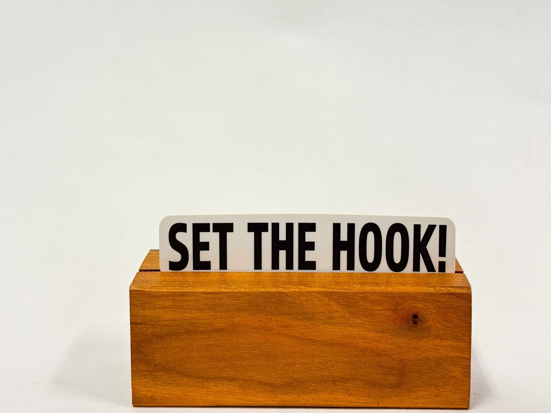 Set the Hook Sticker | Waterproof Sticker | Fishing Quote Decal ...