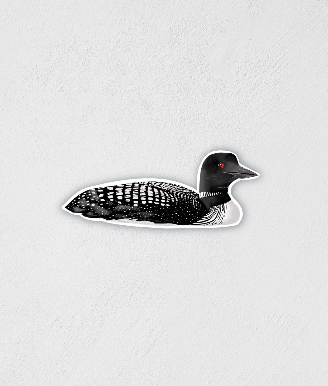 Loon Sticker: Waterproof Bird Decal for Laptop, Car, and Water Bottle ...